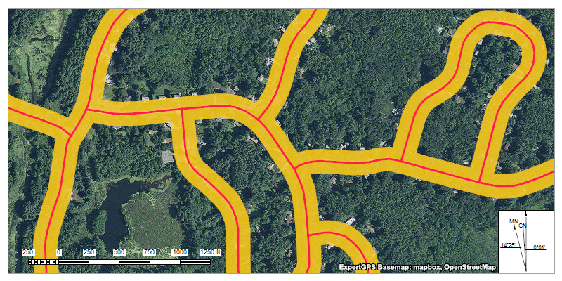 The Buffer Command - Create Wetland Buffers and Road Easements in ExpertGPS